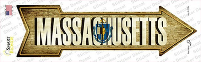 Massachusetts Arrow Sticker Decal