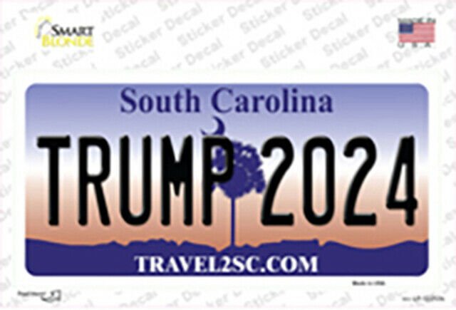 Trump 2024 South Carolina State Background Sticker Decal