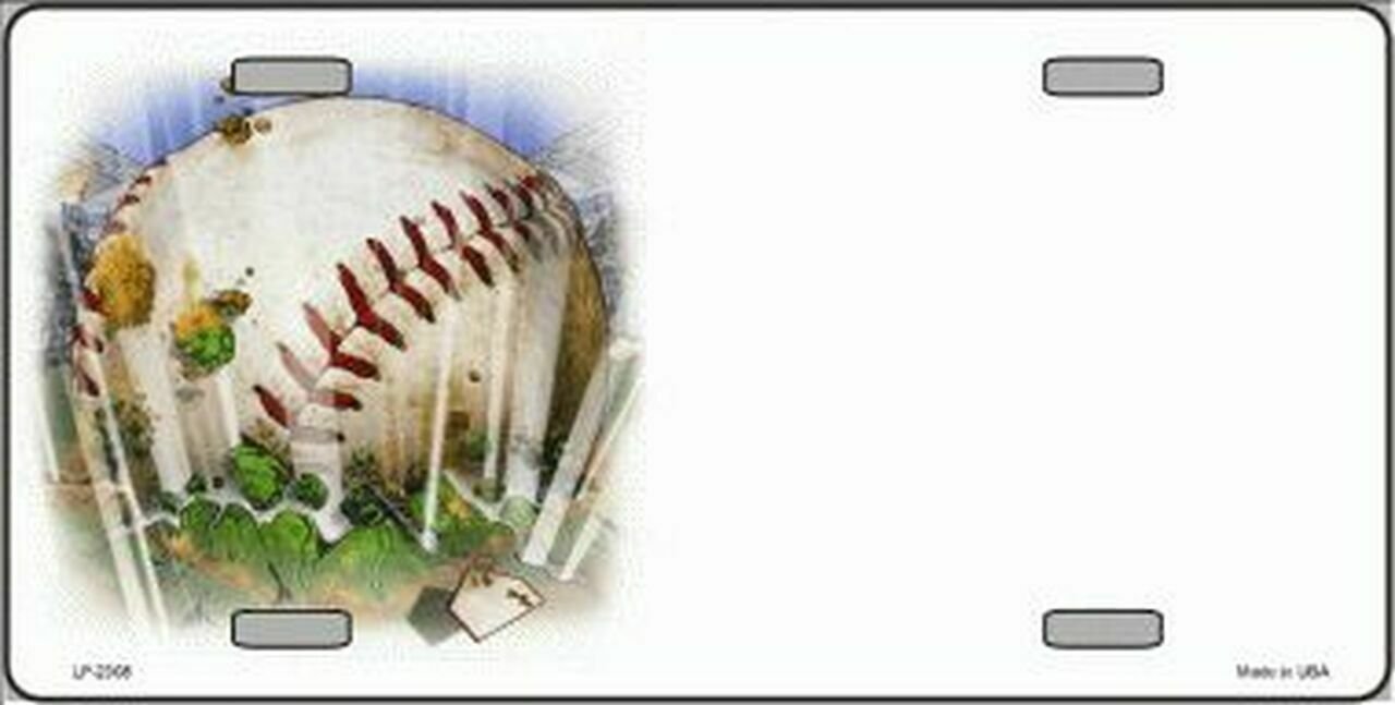 Baseball Offset Novelty License Plate
