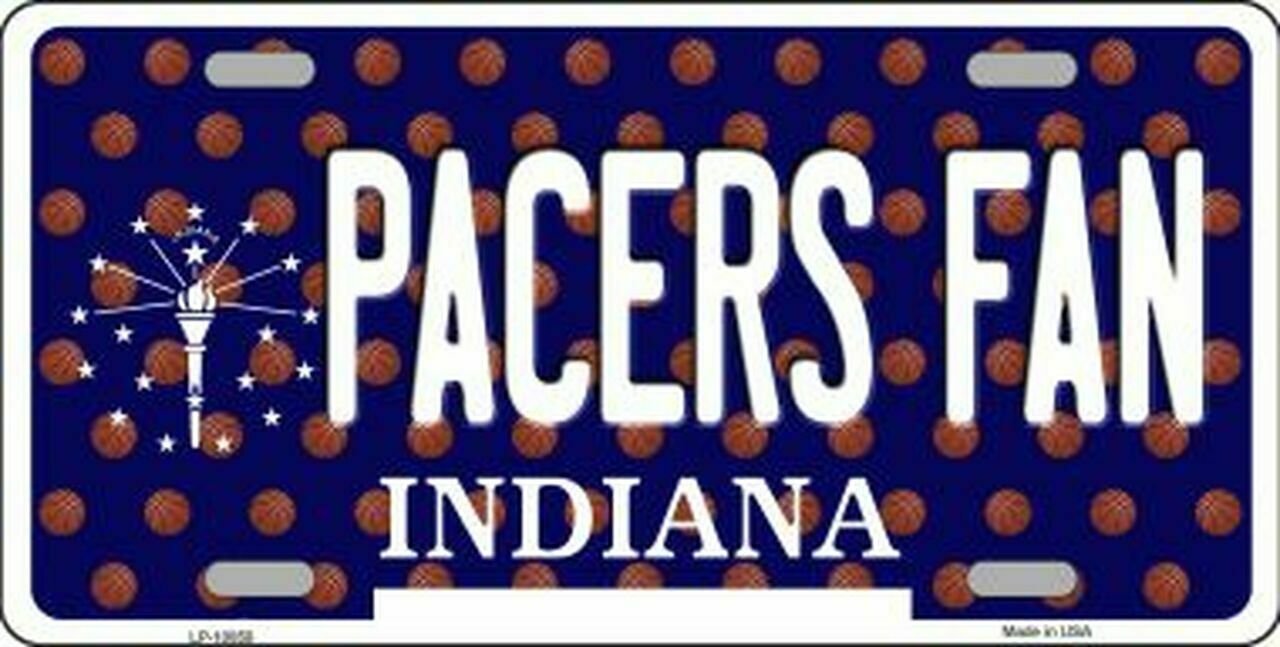 Pacers Fan Indiana State Background Novelty License Plate