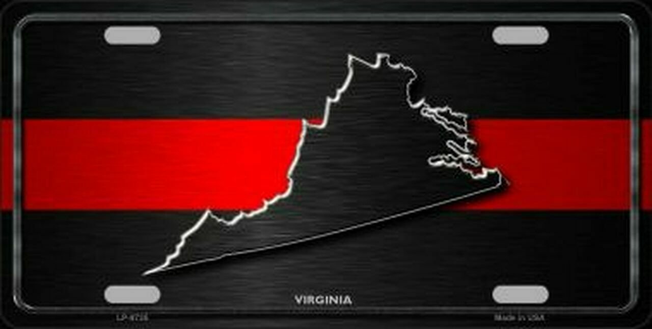 Virginia Thin Red Line Novelty License Plate
