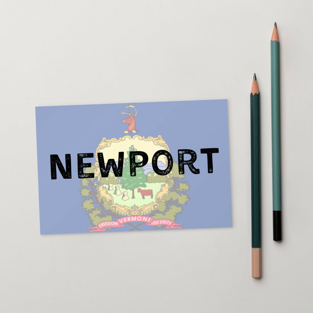 Newport Vermont State Flag Background Standard Postcard