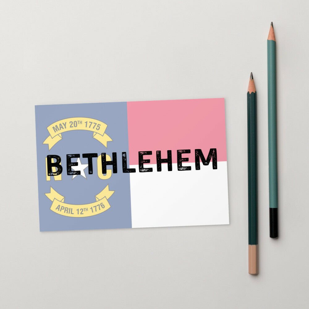 Bethlehem North Carolina State Flag Background Standard Postcard