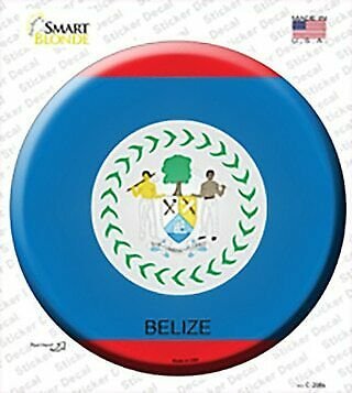Belize Flag Circle Sticker Decal