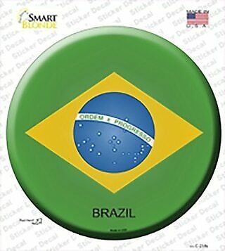 Brazil Flag Circle Sticker Decal