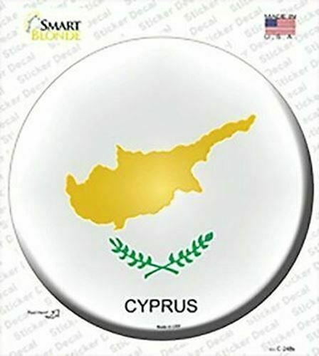 Cyprus Flag Circle Sticker Decal