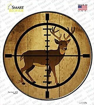 Deer Hunter Circle Sticker Decal