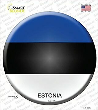 Estonia Flag Circle Sticker Decal