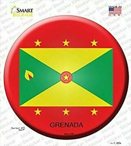 Grenada Flag Circle Sticker Decal