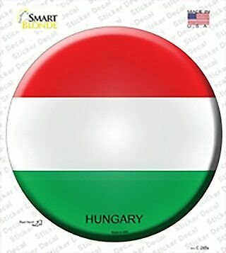 Hungary Flag Circle Sticker Decal