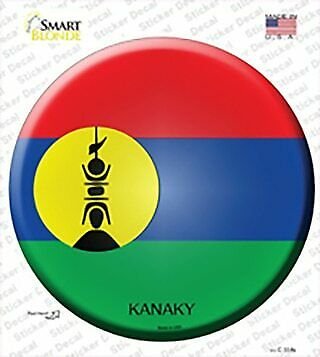 Kanaky Flag Circle Sticker Decal