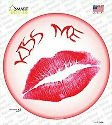 Kiss Me Circle Sticker Decal