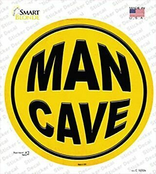 Man Cave Circle Sticker Decal