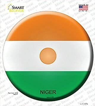 Niger Flag Circle Sticker Decal