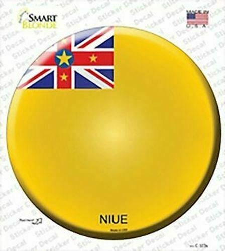 Niue Flag Circle Sticker Decal