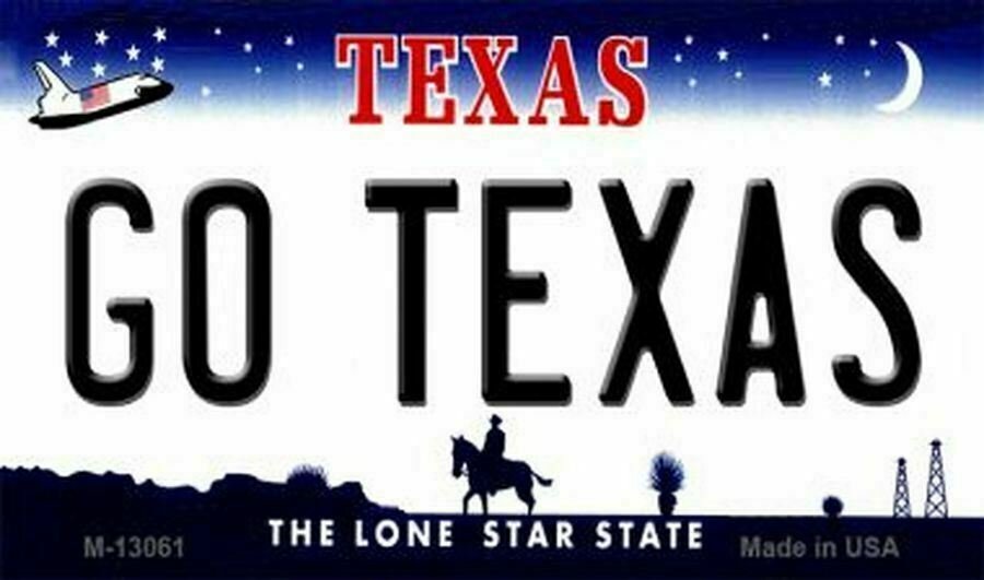 Go Texas Texas State Background Metal Magnet