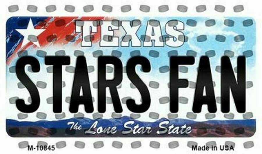 Stars Fan Texas State Background Metal Magnet