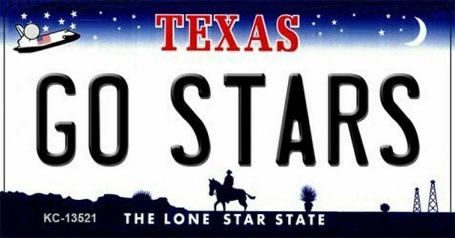 Go Stars Texas State Background Novelty Metal Key Chain