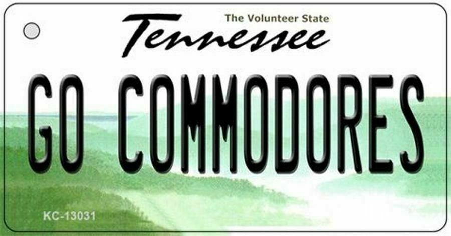 Go Commodores Tennessee State Background Novelty Metal Key Chain