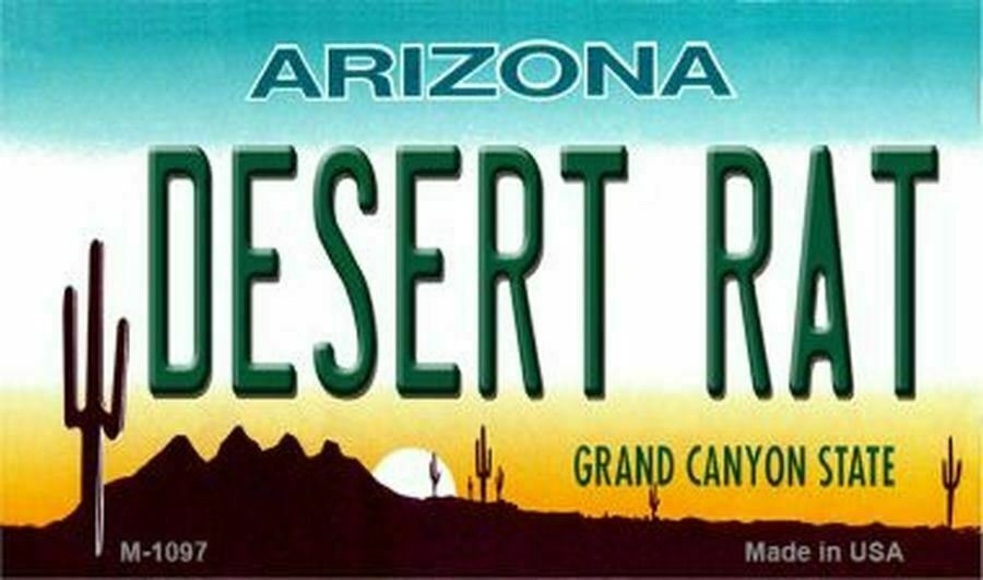 Desert Rat Arizona State Background Metal Magnet