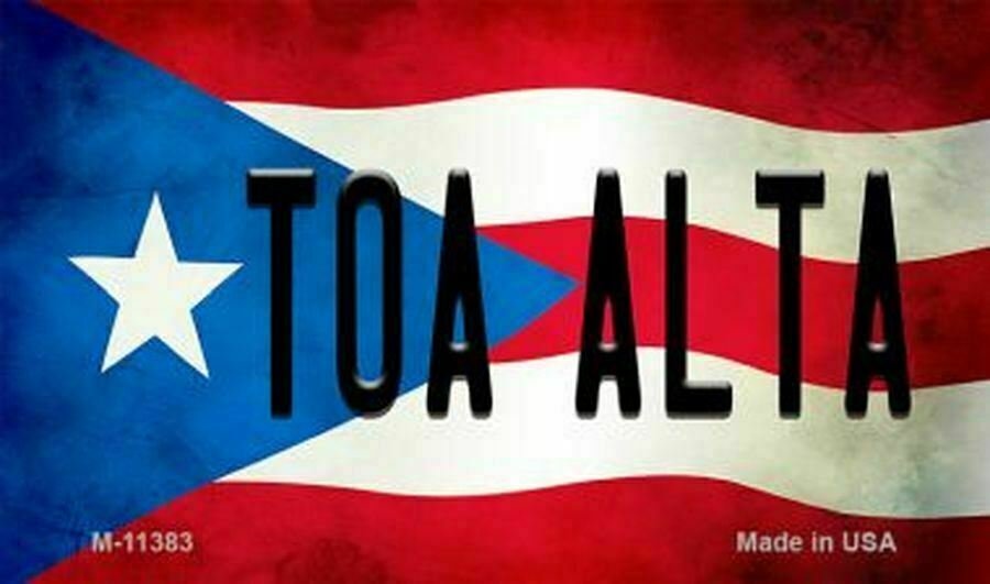 Toa Alta Puerto Rico Flag Background Metal Magnet