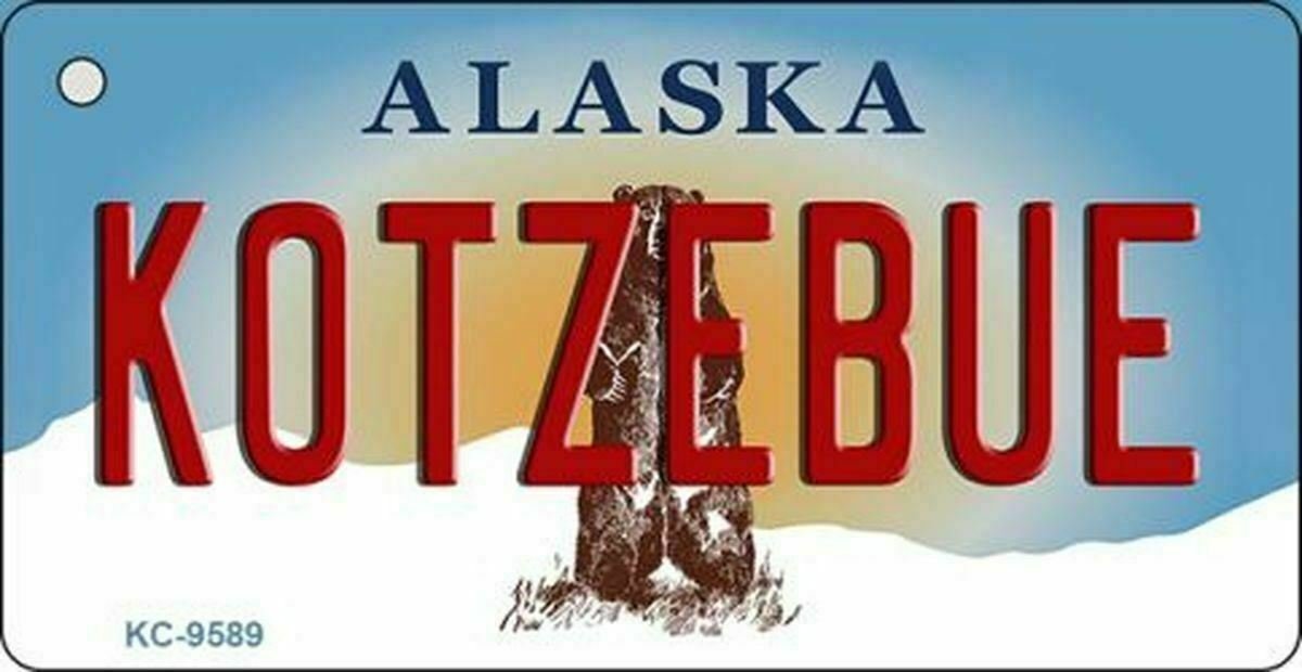 Kotzebue Alaska State Background Novelty Metal Key Chain