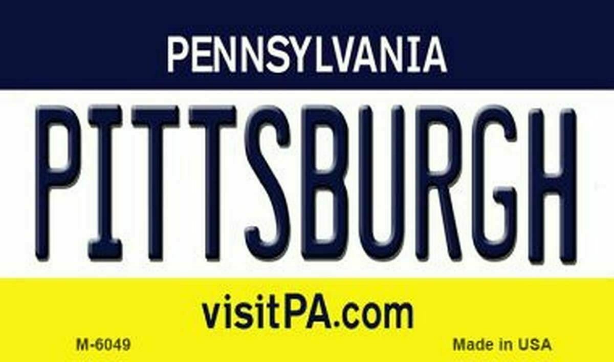 Pittsburgh Pennsylvania State Background Metal Magnet