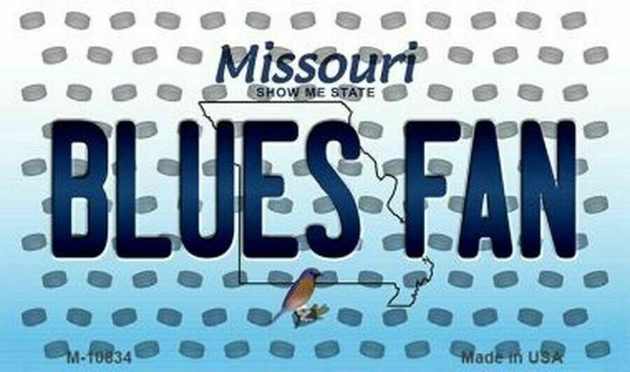 Blues Fan Missouri State Background Metal Magnet