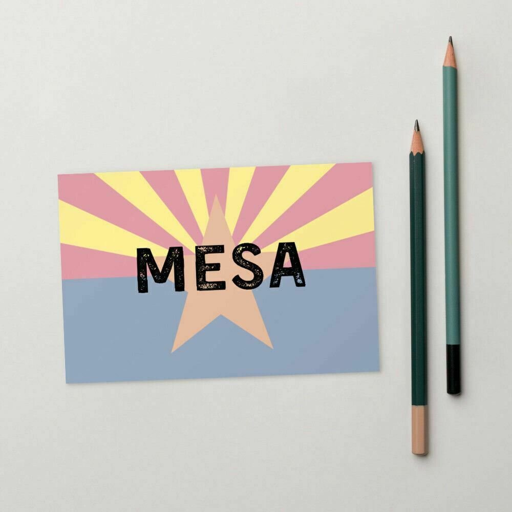 Mesa Arizona State Flag Background Standard Postcard