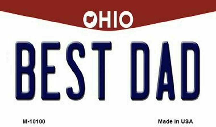 Best Dad Ohio State Background Metal Magnet