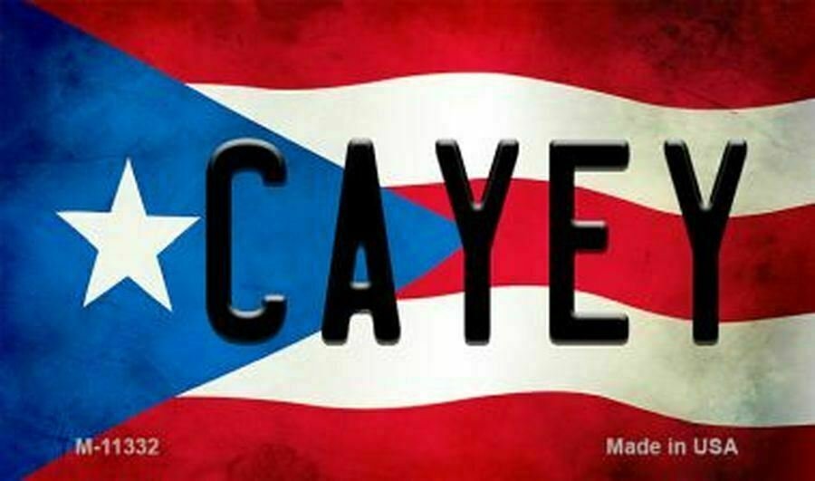 Cayey Puerto Rico Flag Background Metal Magnet