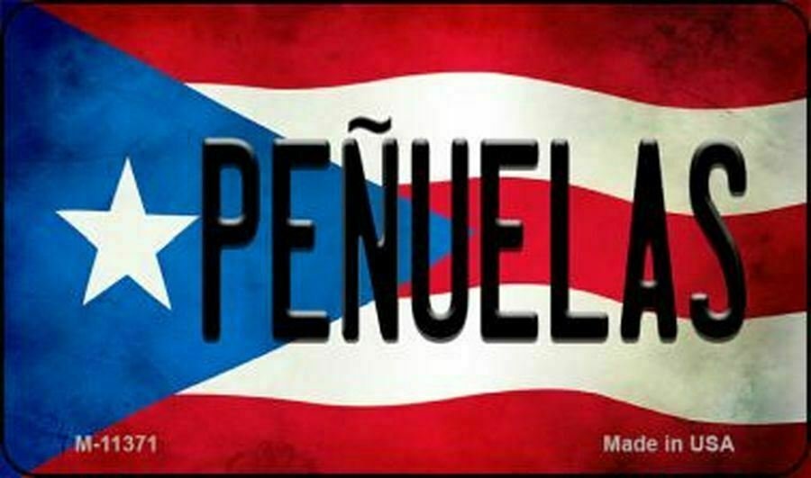 Penuelas Puerto Rico Flag Background Metal Magnet