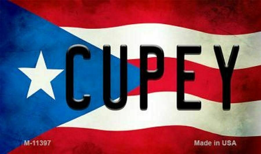 Cupey Puerto Rico Flag Background Metal Magnet