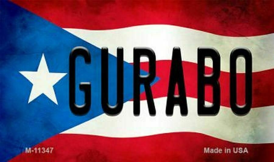 Gurabo Puerto Rico Flag Background Metal Magnet
