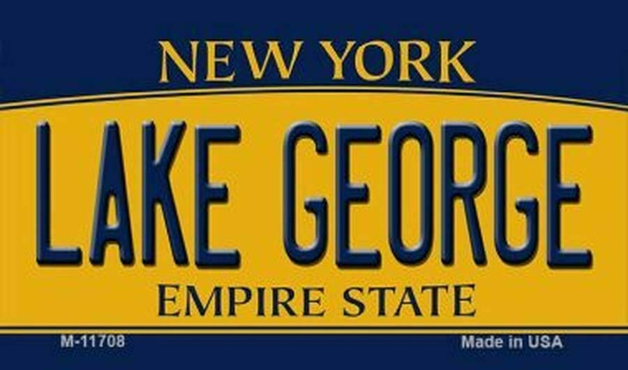 Lake George New York State Background Metal Magnet
