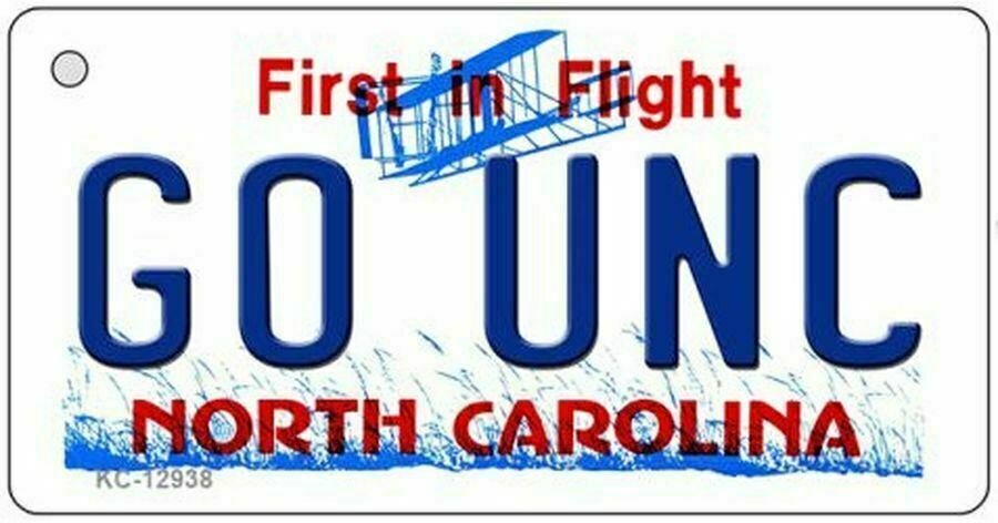 Go UNC North Carolina State Background Novelty Metal Key Chain