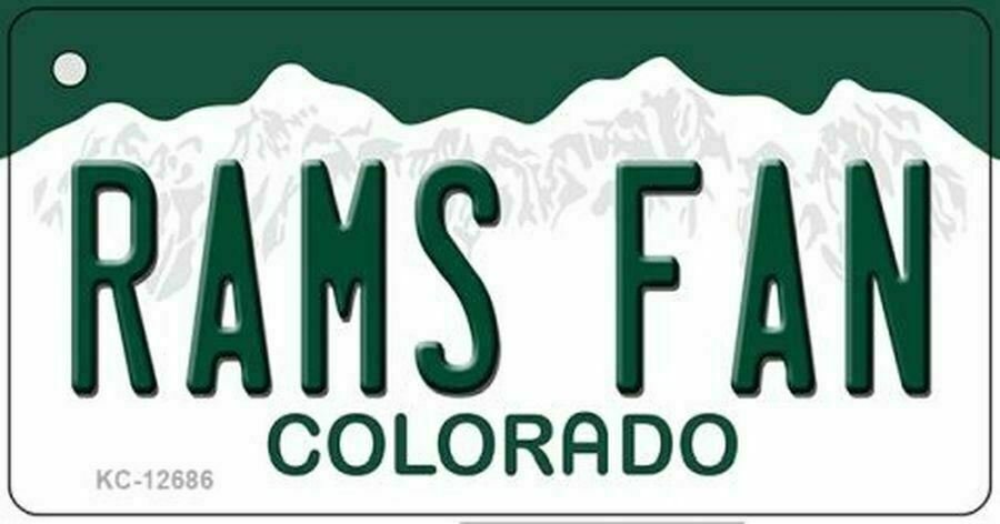 Rams Fan Colorado State Background Novelty Metal Key Chain