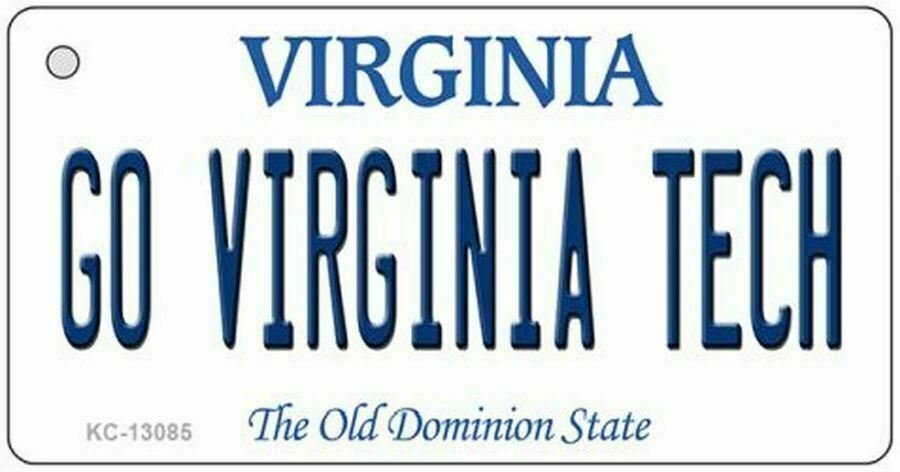 Go Virginia Tech Virginia State Background Novelty Metal Key Chain