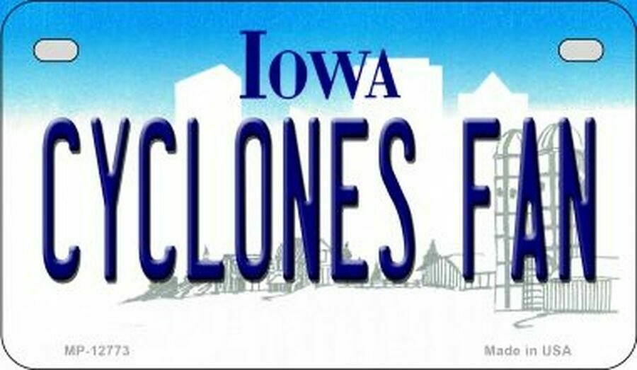 Cyclones Fan Iowa State Background Novelty Motorcycle Plate