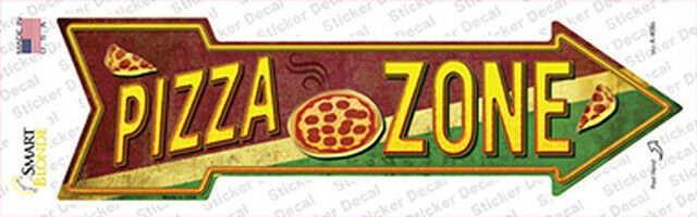 Pizza Zone Arrow Sticker Decal