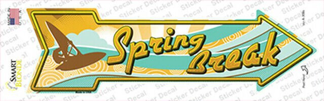 Spring Break Arrow Sticker Decal
