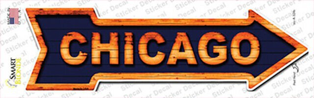 Chicago Orange Arrow Sticker Decal