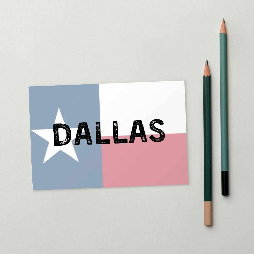 Dallas Texas State Flag Background Standard Postcard