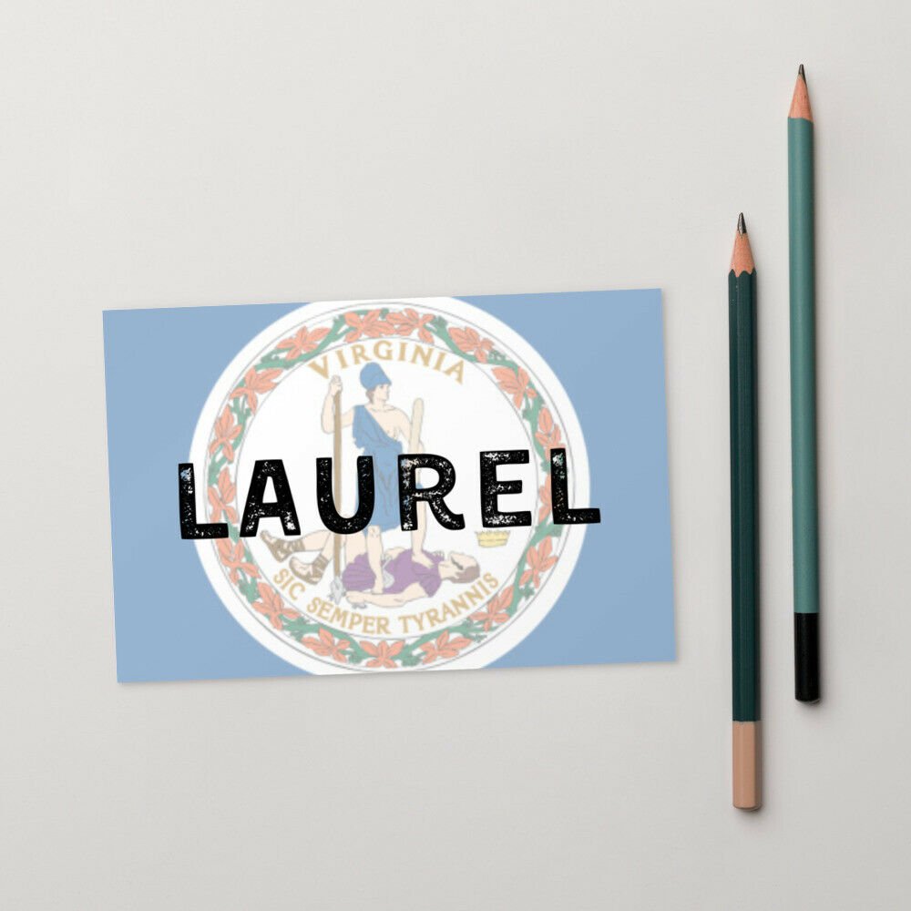 Laurel Virginia State Flag Background Standard Postcard