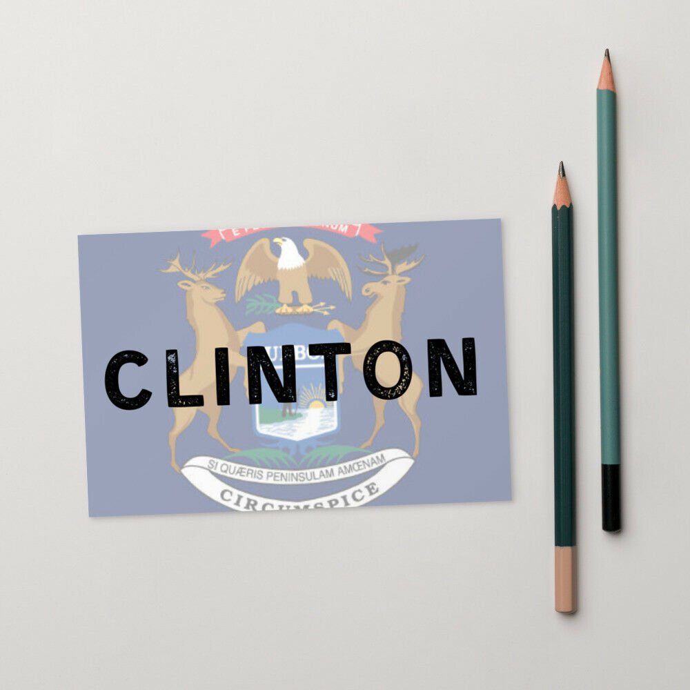 Clinton State Flag Background Standard Postcard