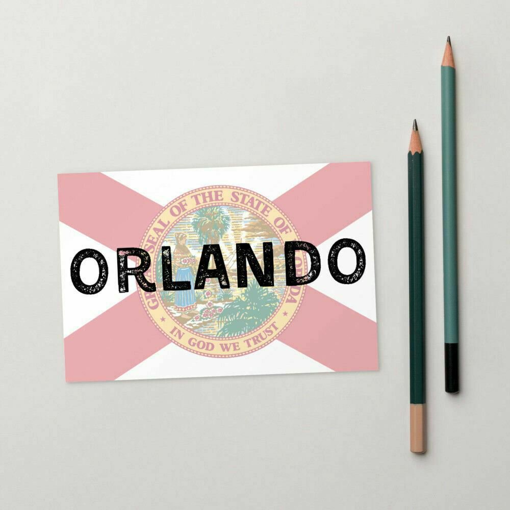 Orlando Florida State Flag Background Standard Postcard