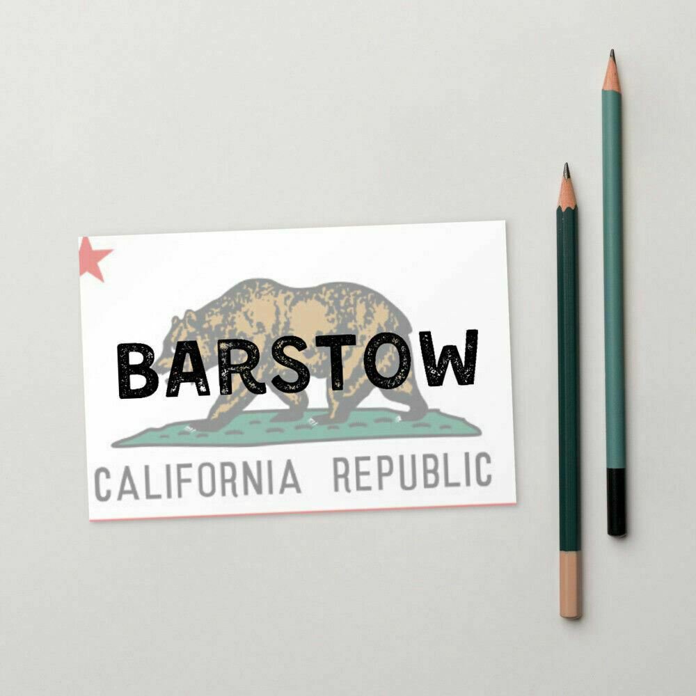 Barstow California State Flag Background Standard Postcard