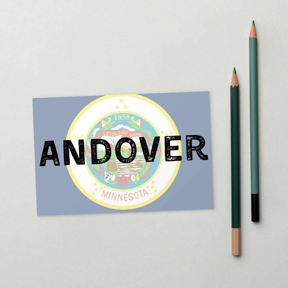 Andover Minnesota Flag Background Standard Postcard