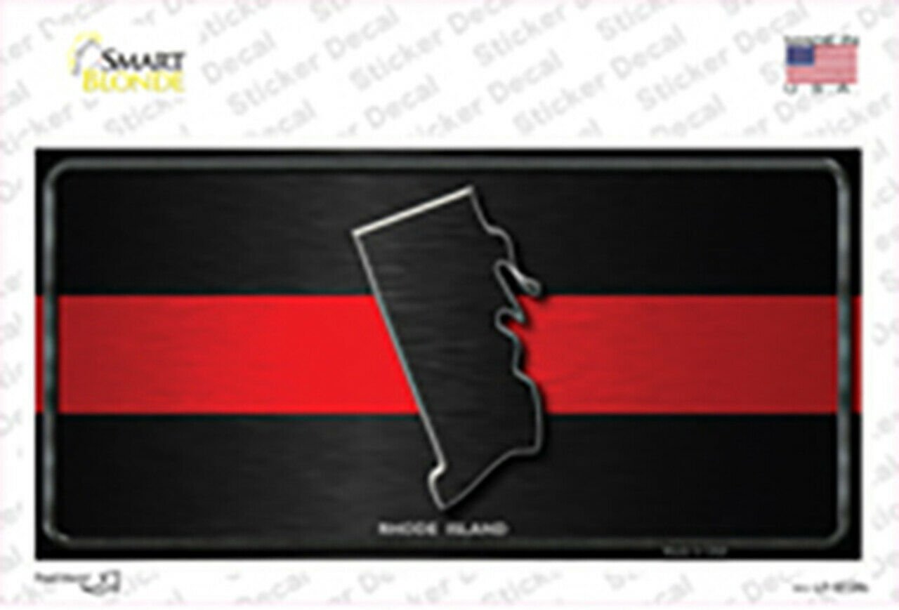 Rhode Island Thin Red Line Sticker Decal