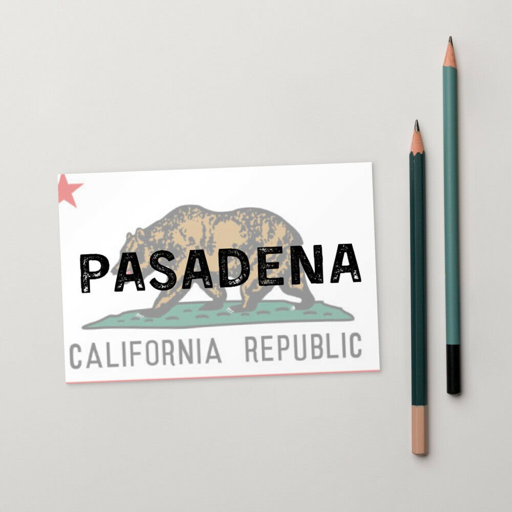 Pasadena California State Flag Background Standard Postcard
